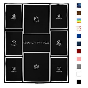 Customized Blankets with Photos Personalized Picture Collage Blanket Soft Using My Own Photos Custom Memorial Gifts for Mothers Day, Mom, Dad, Family, Friends, Couples, Dogs 30"x40"