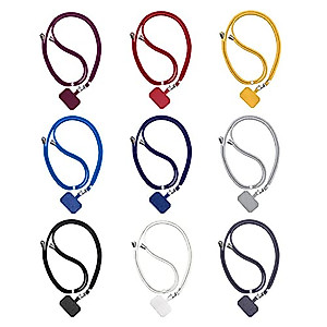 4pcs Universal Cell Phone Lanyard Neck Strap Key Ring Badge ID Holder w/Clear Patch (4PCS White)