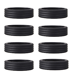 JforSJizT 8 Pack Silicone Quiet Protective Covers for Suitcase Wheels - Luggage Wheel Protectors for Suitcases with Wheels - Carry On Suitcase Wheel Accessories - Fits 2-3 Inch Luggage Wheels(Black)