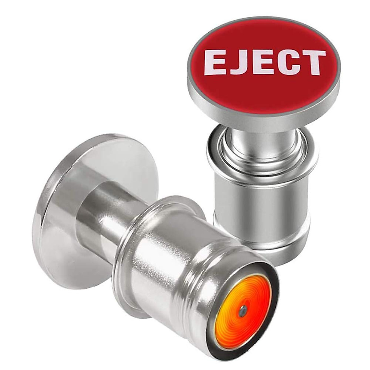 2Pcs EJECT NITROUS Button Cigarette Lighter Replacement Cover,Fire Missiles Button Cigarette Lighter Cover,12V Power Source Fits Most Automotive Vehicles (EJECT + NITROUS)