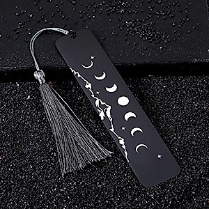 Inspirational Bookmarks for Women Men Book Lovers Friends Birthday Christmas Stocking Stuffers Valentines Day Gifts for Women Unique Graduation Teacher Appreciation Retirement Gifts Moon Mountain