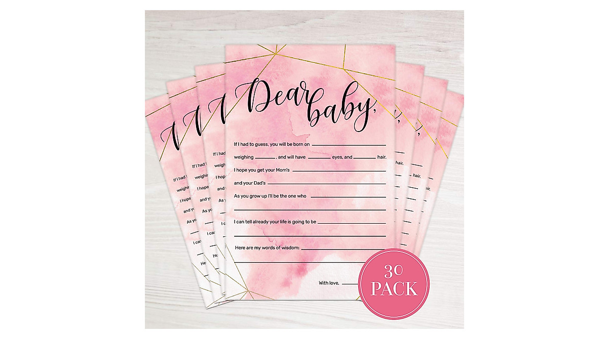 30 Pack Baby Shower Advice Cards - Fun Predictions & Tips