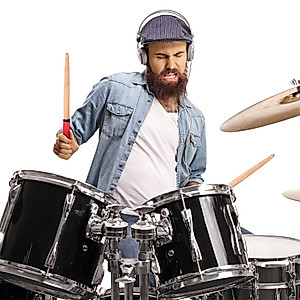 SUPVOX 1 Pair 35x2cm Drumstick Taiko Drum Drumstick Master Drum Sticks for Drum (Red)