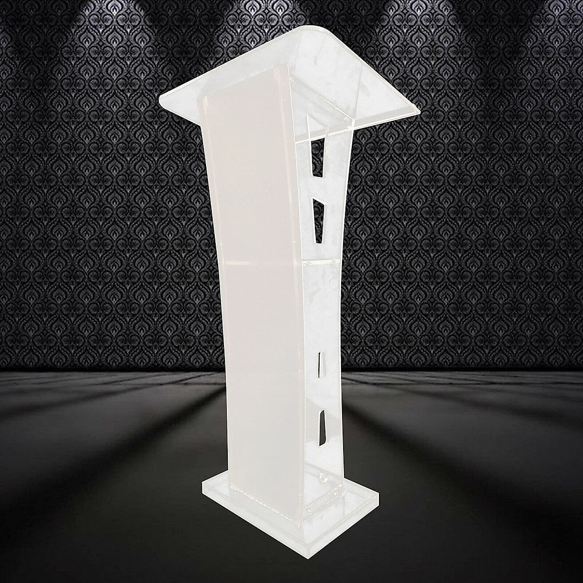 CNCEST Acrylic Podium Pulpit Plexiglass Transparent Stand Lectern 110cm for Conference (23.62x15.75x43.31 Inch), Clear