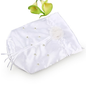 BESTOYARD Wedding Bags Satin Money Bag Bridal Bridesmaid Dolly Bag Handbag