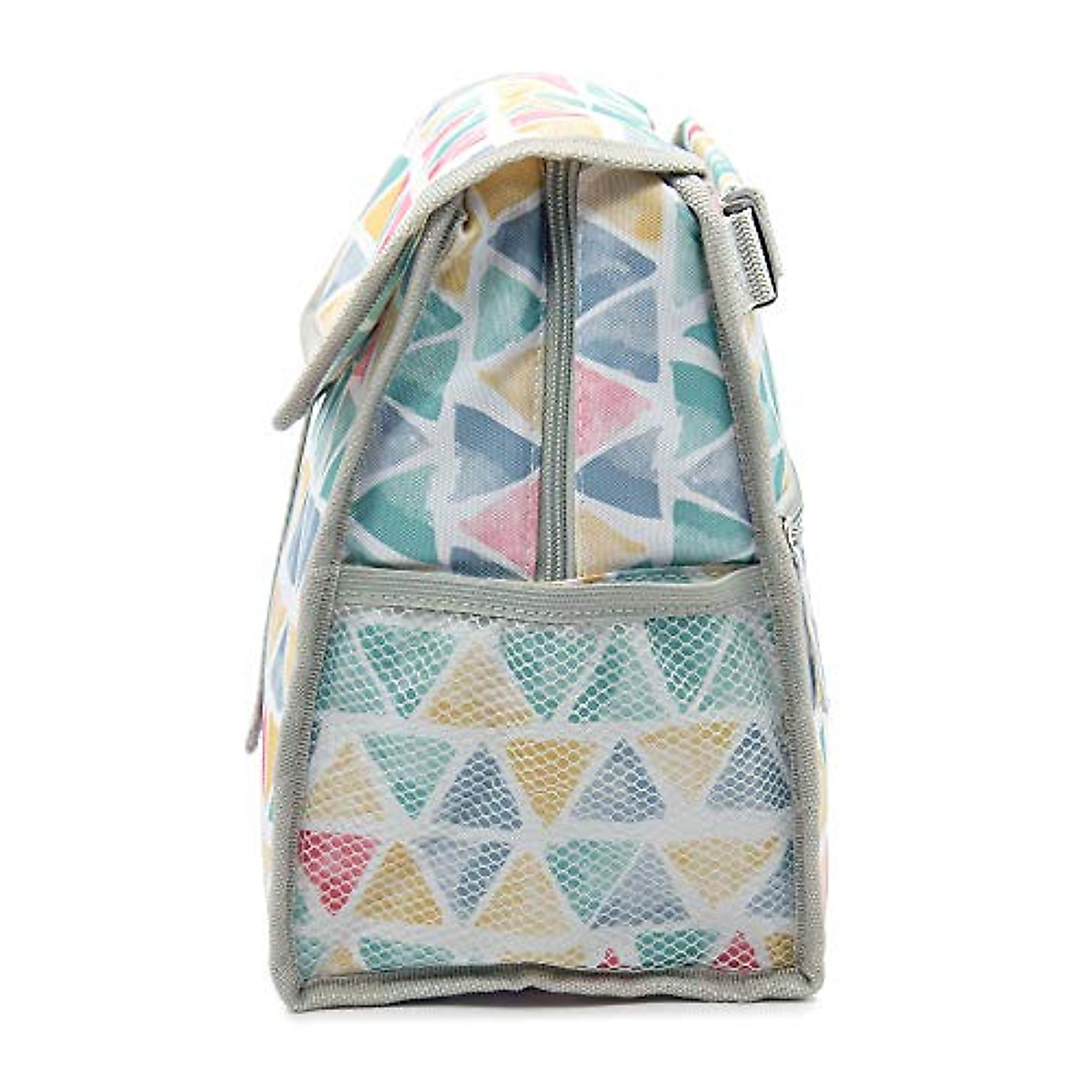 TRACERY 9 Can Lunch Bag Reusable Multipal Uses Folding Padded Tote Bag with Zip Closure (Trigon)