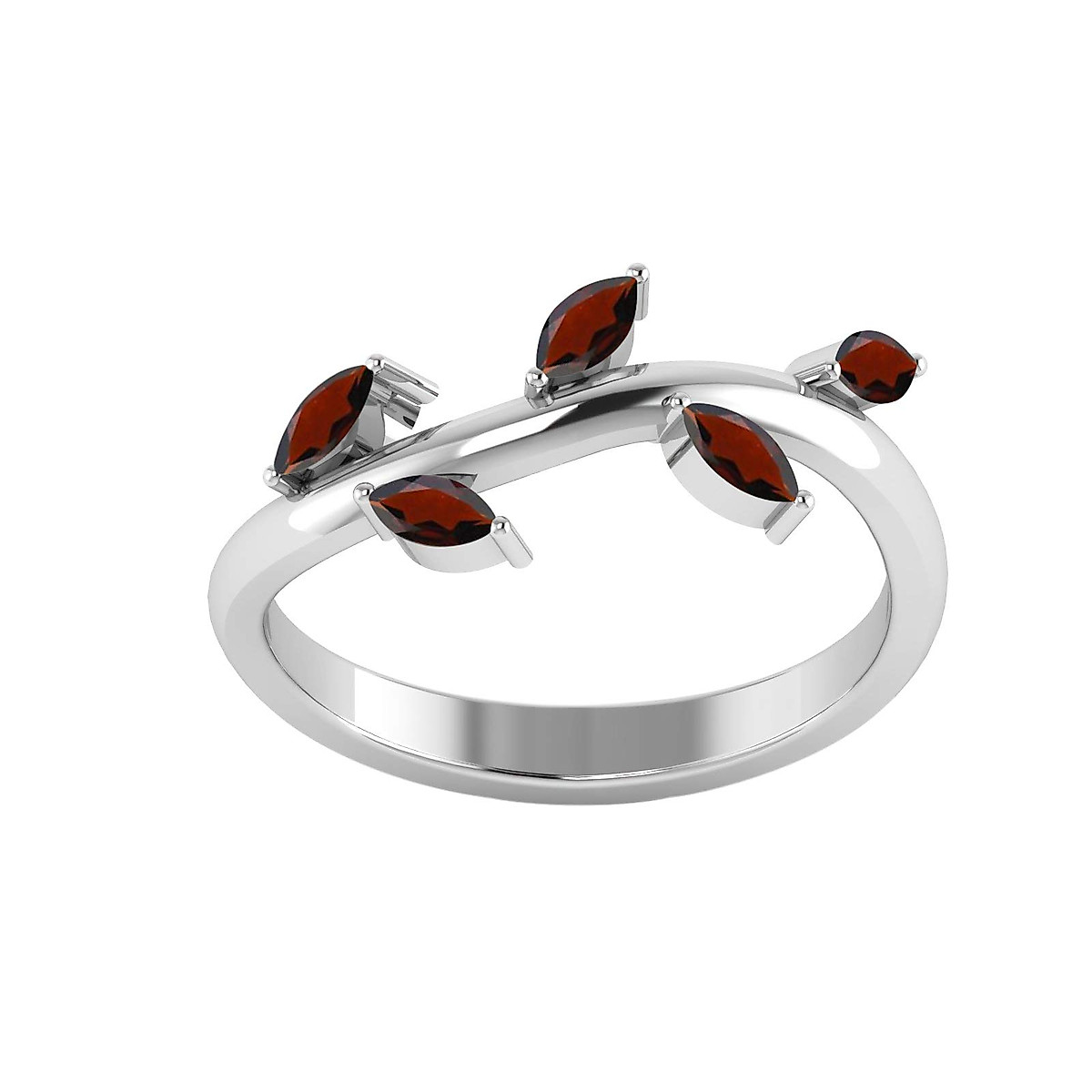 Shine Jewel 925 Sterling Silver Garnet Gemstone 925 Sterling Silver Wedding Anniversary Ring For Women (12)