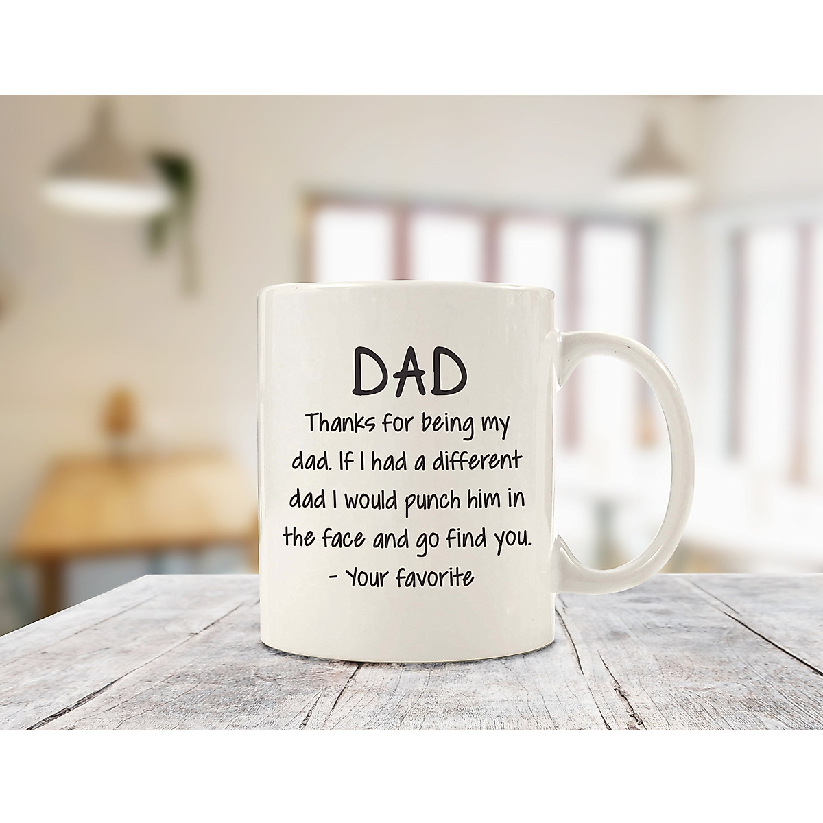 Thanks For Being My Dad Funny Coffee Mug - Gifts for Dad - Unique Best Dad Gifts from Daughter, Son, Kids - Cool Gag Birthday Present Idea for Father, Men, Guys, Him - Fun Dad Mug, Cup