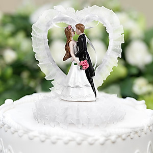 Abaodam Bride & Groom Cake Topper Couple Cake Decoration for Wedding Engagement Party Mr and Mrs Anniversary