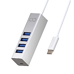 Blucoil USB-C Mini Hub with 1 x Micro-USB and 4 x USB 3.0 Expansion Ports - Compatible with Apple MacBook/MacBook Pro/iMac/iMac Pro, Google Pixel Chromebook, Samsung, Windows, Linux PC, and More