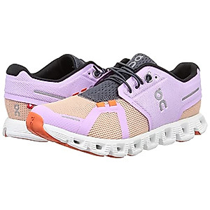 ON Women's Cloud 5 Push Sneakers, Fiji/Rose, 9.5
