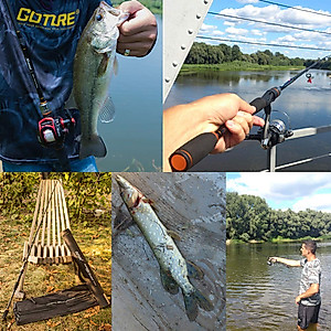 Fishing Rods Spinning Travel Fishing Pole Pack case Portable 4 Sections ulLight Weight Carbon Fiber Poles M Power Medium Action 7ft