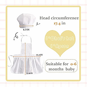 KHC-KHF Newborn Baby Photography Prop Baby Chef Outfits Chef Hat Apron Set Infant Baby Chef Costume Newborn Photography Outfits Girl Toddler Chef Hat And Apron