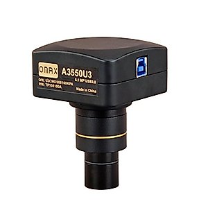 OMAX - A3550U3 5MP USB3.0 Digital Camera for Microscope with 0.01mm Calibration Slide (Windows 8 & 10, Mac OS X, Linux Compatible)