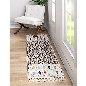 Unique Loom Cherokee Collection Area Rug - Asheville (Runner 2' 0" x 8' 0", Multi/ Green)