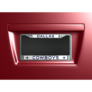 Rico Industries NFL Dallas Cowboys Standard Chrome License Plate Frame, 6 x 12.25-"