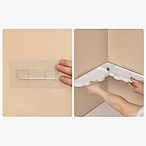 jomgeroz Angle Rotatable Corner Shelf Bathroom Wall Mount Shower Storage Rack Adhesive Organizer