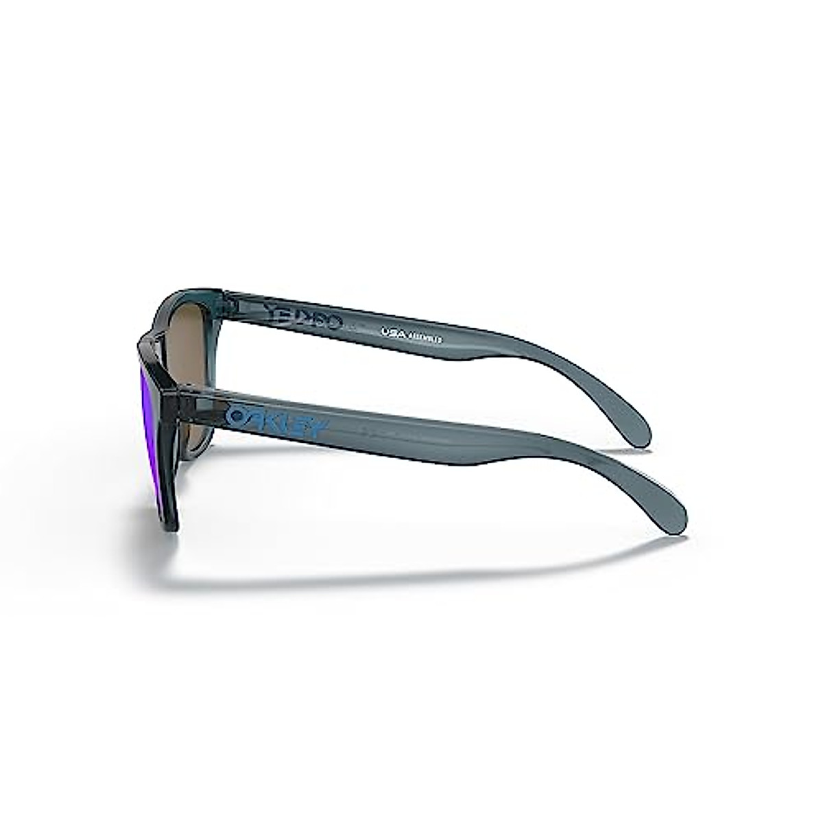 Oakley OO9013 Square Sunglasses, Crystal Black/Prizm Sapphire Iridium Polarized, 55 mm
