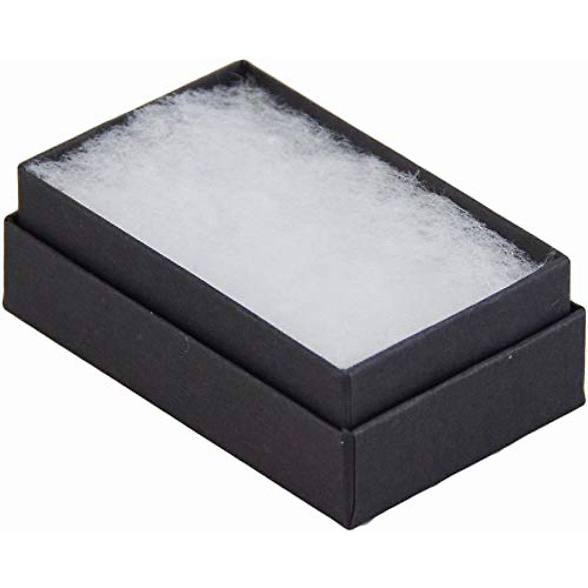 JPB Matte Black Cotton Filled Jewelry Box #21 (Case of 100) 2.5 inches x 1.5 inches