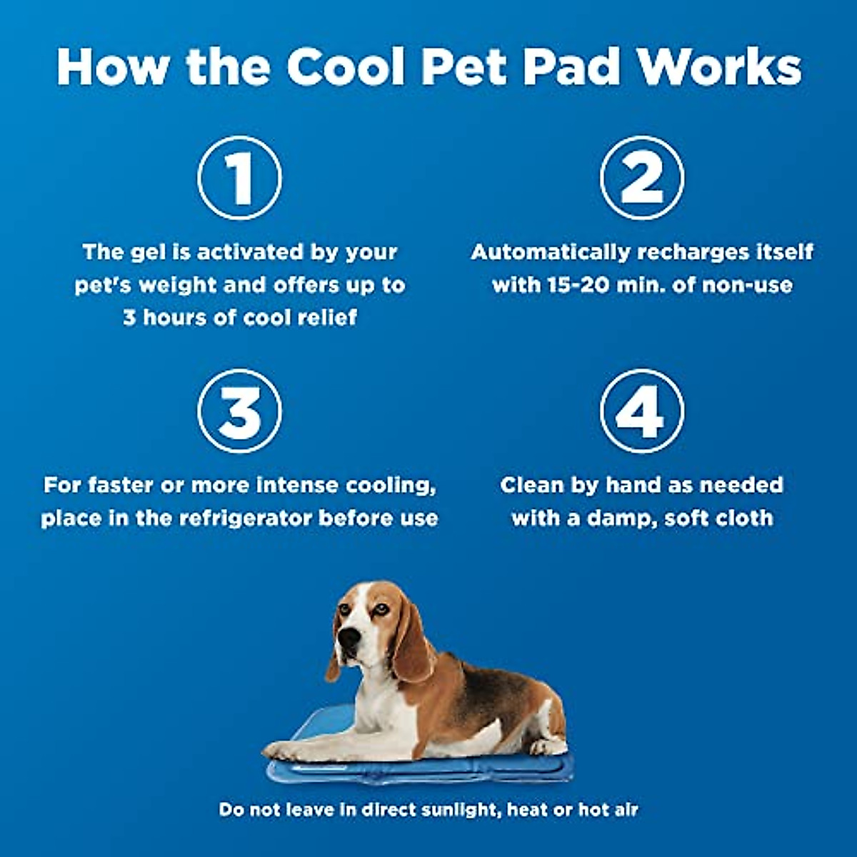The Green Pet Shop Dog Cooling Mat, Large - Pressure Activated Pet Cooling Mat For Dogs, Sized For Large Dogs (46 - 80 Lb.) - Non-Toxic Gel, No Water or Electricity Needed for This Dog Cooling Pad