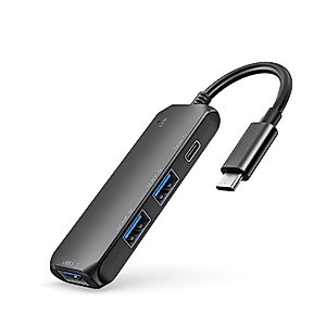 USB C Hub 4-Port Splitter Expansion Cable Adapter Compatible with USB 2.0/1.2/1.0 Supports commonly Used USB Devices Such as Mouse and Keyboard, USB Fan