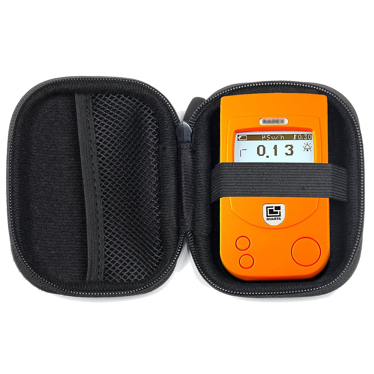 Radiation Detector Case for RADEX RD1212 Advanced, RD1212-BT Advanced Radiation Detector, RD1503+with, w/o Dosimeter, RD1706 Geiger Counter, Dosimeter w/ Bluetooth, mesh accessories pocket