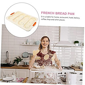 KICHOUSE Silicone Mold Toast Oven Ice Cube Candy Stainless Steel Roasting Pan Sourdough Silicone French Bread Pan Perforated Baking Form French Bread Baking Pan Kitchen Utensil