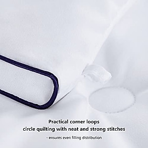 RUIKASI Fluffy Duvet Insert King - Soft Lightweight Summer Cooling Comforter King Size White, Down Alternative, 102x90, Hotel Collection Duvet with Corner Tabs, Machine Washable