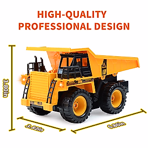 Remote Control Construction Bulldozer Toy, 6 Channel RC Bulldozer Toys, RC Construction Truck Vehicle Toys (RC Cars)