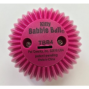 Pet Qwerks Cat Babble Ball with Catnip Infused, Interactive Cat Toy X-Small