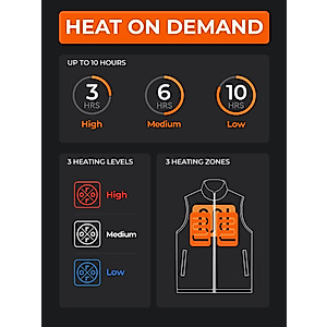 ORORO Men's Heated Vest with Battery, Lightweight Heating Fleece Vest (Charger Not Included) (Blue, M)