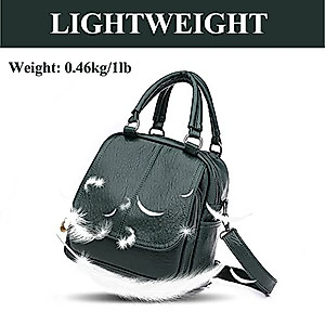 BONVEN Mini Backpack for Women,Small Backpack Purse Shoulder Bag Convertible Backpack Fashion Rucksack for Teen Girls Dark Green