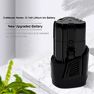 Fukuai 12V 2600mAh Replacement Battery for Craftsman Nextec 12 Volt Lithium Ion Battery, Power Tools Battery for Craftsman Nextec 9-11221 11221,fits Part Number 320.11221