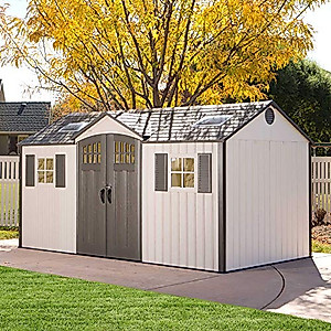 Lifetime 60138 Outdoor Storage Shed, Desert Sand, 15 x 8 Feet