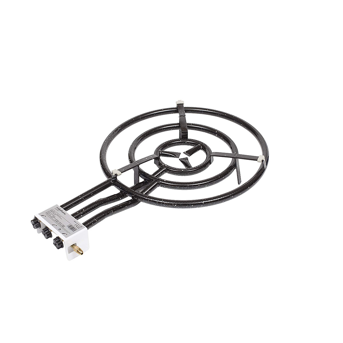 Mabel Home Paella Pan + Paella Burner and Stand Set on Wheels + Complete Paella Kit for up to 20 Servings - 23.65 inch Gas Burner + 25.60 inch Enamaled Steel Paella Pan