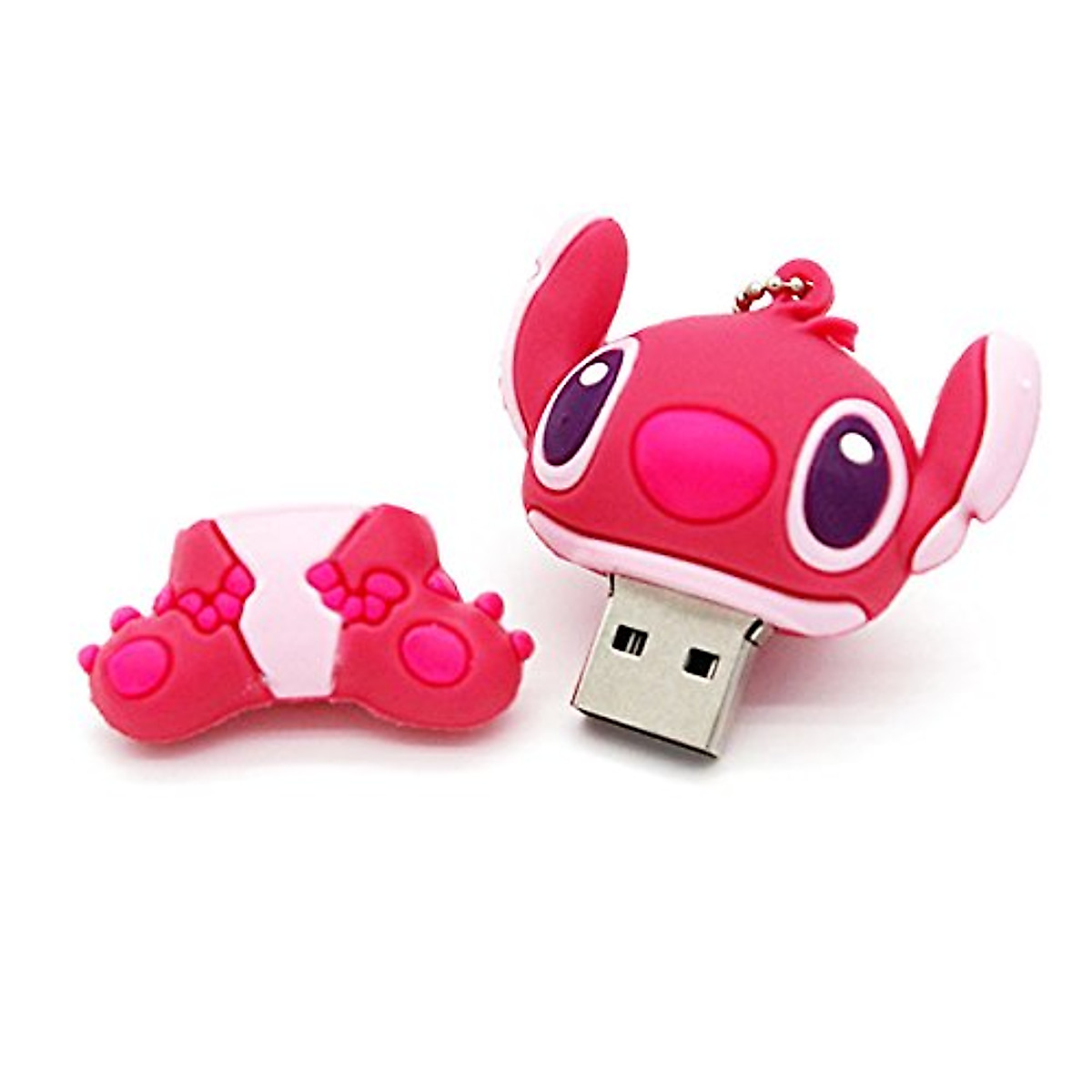 Novelty Stitch Pink Shape Design 16GB USB 2.0 Flash Drive Cute Memory Stick Stitch Thumb Drive Data Storage Pendrive Cartoon Jump Drive Gift (Stitch pink-16GB)