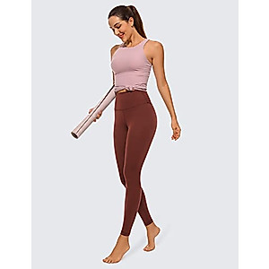 CRZ YOGA Butterluxe Womens Workout Leggings 26.5''- Full Length High Waisted Yoga Pants Buttery Soft Athletic Gym Lounge Jujube Brown Small