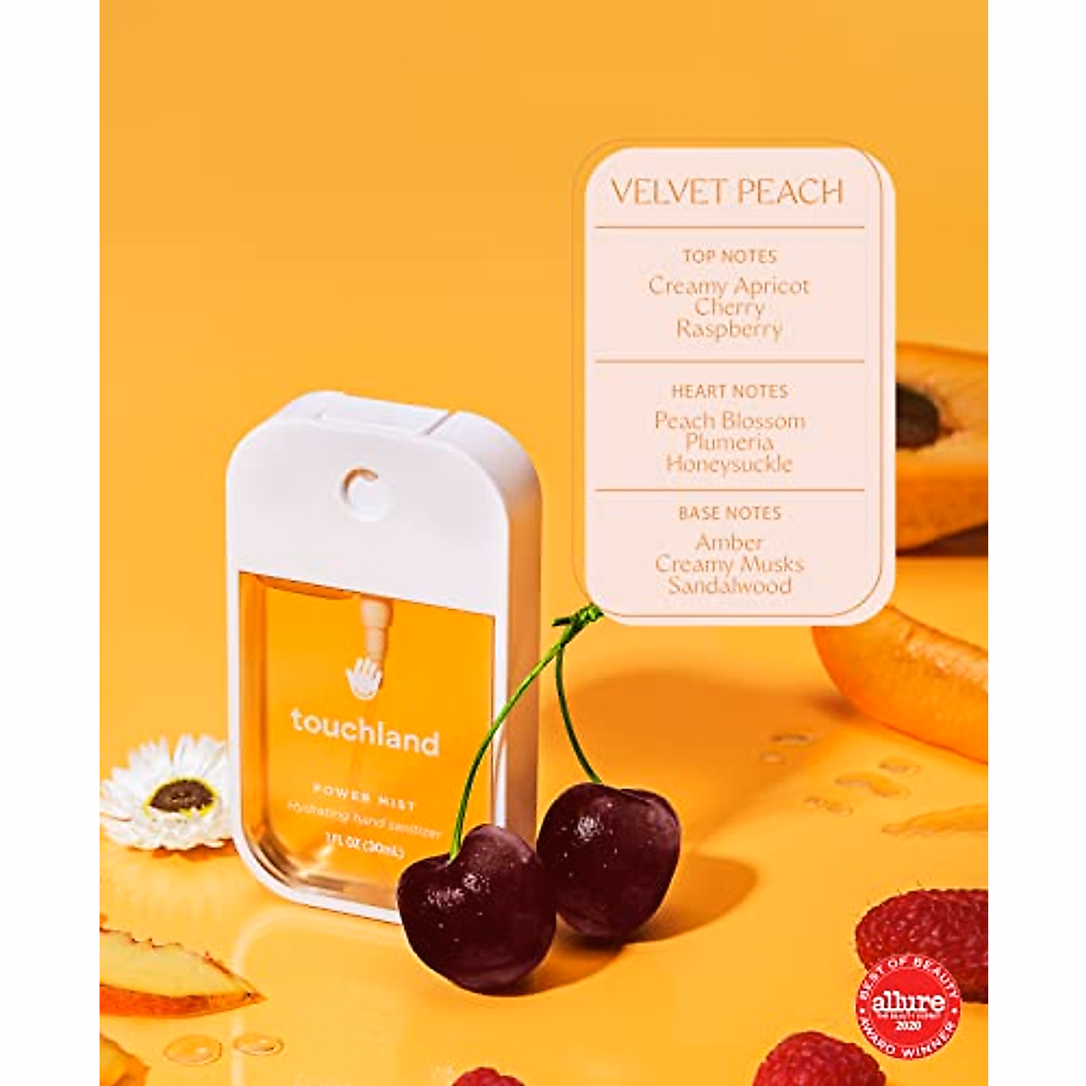 Touchland Power Mist Hydrating Hand Sanitizer JUICY 3-PACK | Watermelon, Peach, Berry | 500-Sprays each, 1 FL OZ (Set of 3)