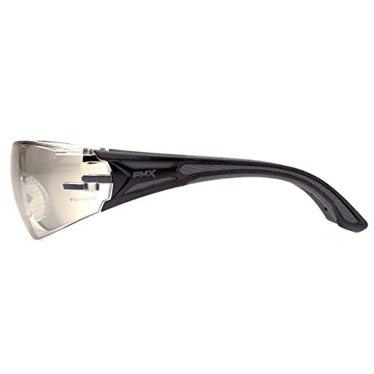 Pyramex Endeavor Plus Durable Safety Glasses, Black/Gray Frame, Indoor/Outdoor Mirror Lens