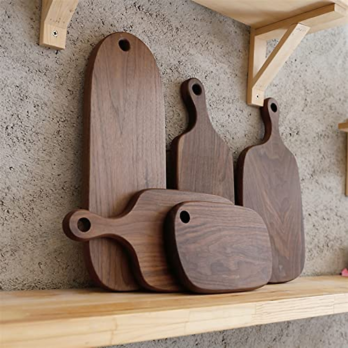 GINHA Charger Plate Black Walnut Handmade Pick Board Vegetable Cutting Board Box Board Bread Plate