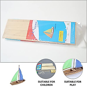 Gadpiparty 1Set DIY Wooden Sailboat Model Kits, Wood Boat Craft Model Boat Building Activities Woodcrafts Education Puzzle Toy for Kids Party Favors