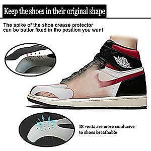 Jdomall 2 Pairs Shoes Crease Protector Toe Box, Prevent Sneaker Shoes Crease Protector for Men and Women's 7-12/