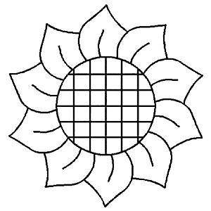 8" Sunflower Quilting Stencil - 124