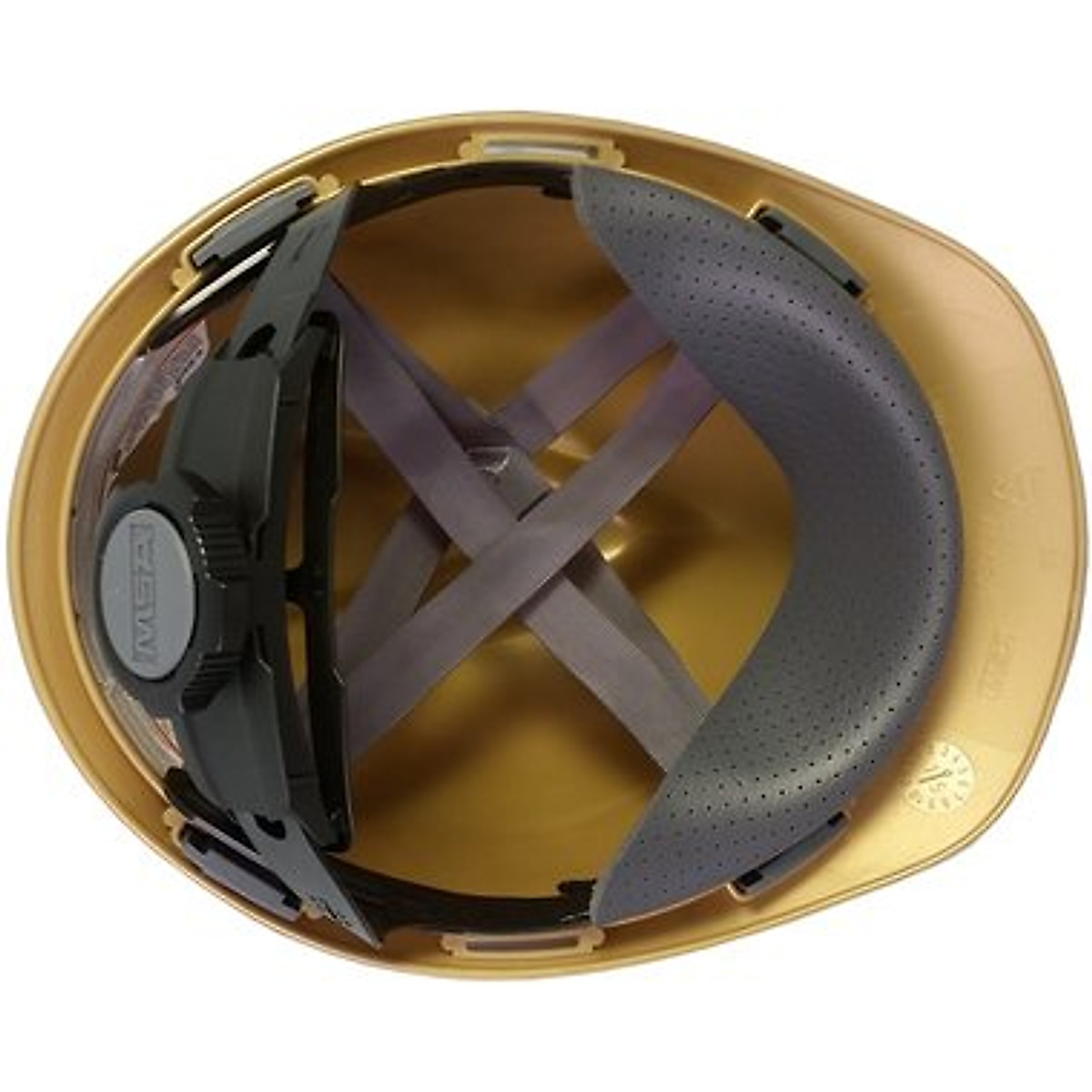 MSA V Cap Style Hard Hats w/FasTrac III Suspensions and Handy Tote Bag - Gold