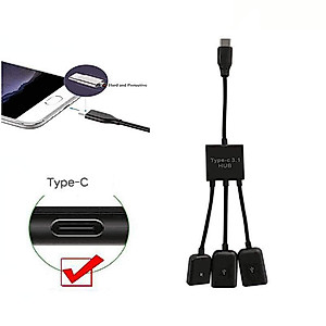 Hemobllo 3 USB Hub Adapter Multi Charging Cable Reader Hub Type c Hub USB Data Hub USB Hub Charger USB Hub for Laptop USB Hubs Ethernet Hub OTG Host Cable Electronic Equipment Multifunction