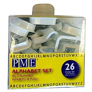 PME Alphabet Cutters, for Sugarcraft and Cake Decorating, Set of 26