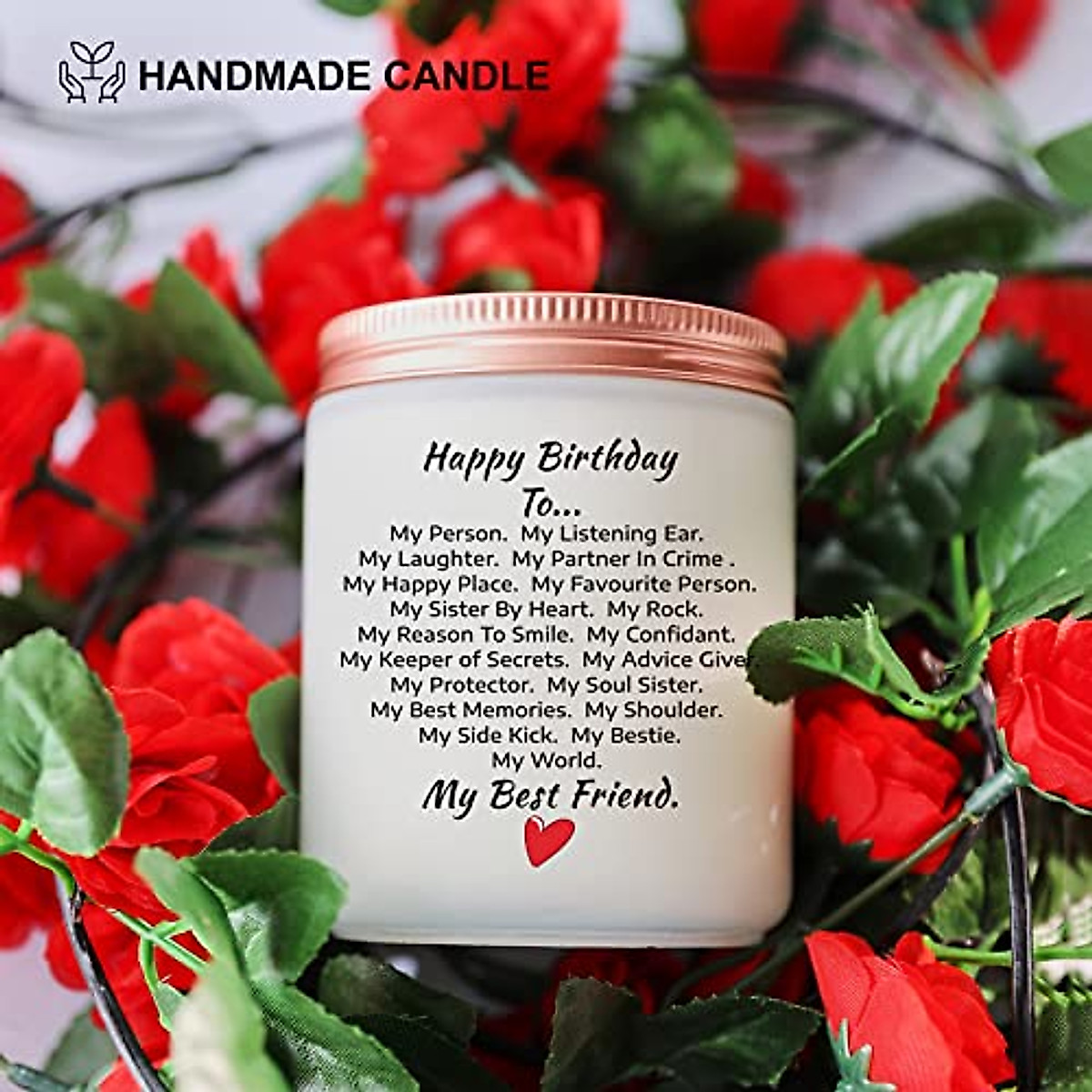 Happy Birthday Gifts for Best Friend, Candle Gifts for Women Men Dear Friend Friendship Funny Gift for BFF Coworker Husband Unique Special