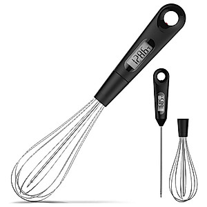 Thermaque Digital Candy Thermometer Whisk for Chocolate, Icing Creamer, Yogurt, Sauces, and Homemade Soup Thicken
