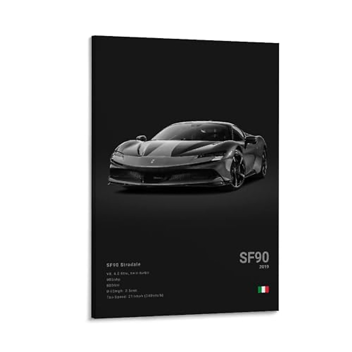 Car Poster Ferrari F40 Supercar Posters Racing Car Canvas Wall Art For Boy's Bedroom SuperCar Wall Decor Frame-style 12x18inch(30x45cm)
