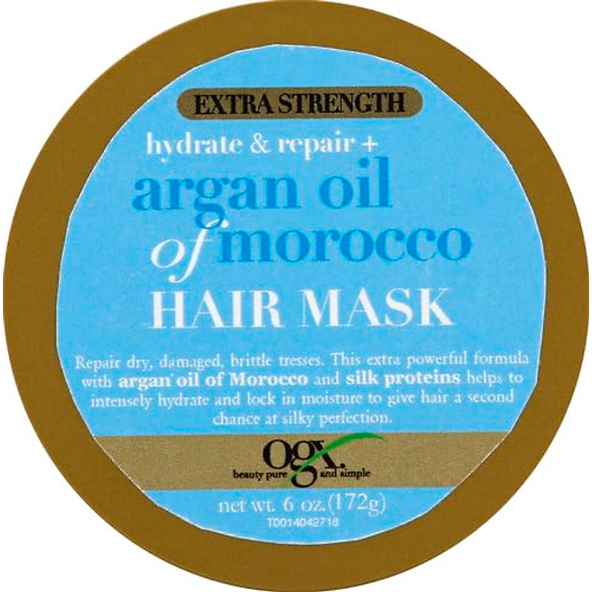 OGX Extra Strength Hydrate Repair + Argan Oil of Morocco Hair Mask Deep Moisturizing Conditioning Treatment, Citrus, 6 Ounce